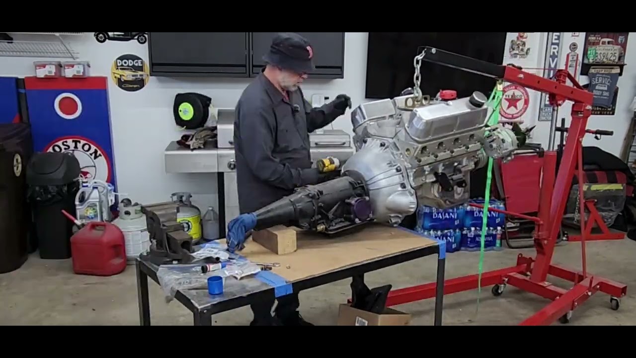FORD MAVERICK 302 ENGINE INSTALL IN THE MAVERICK - YouTube