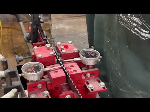Timber Framing - Bandsaw mill dual tooth setter - YouTube