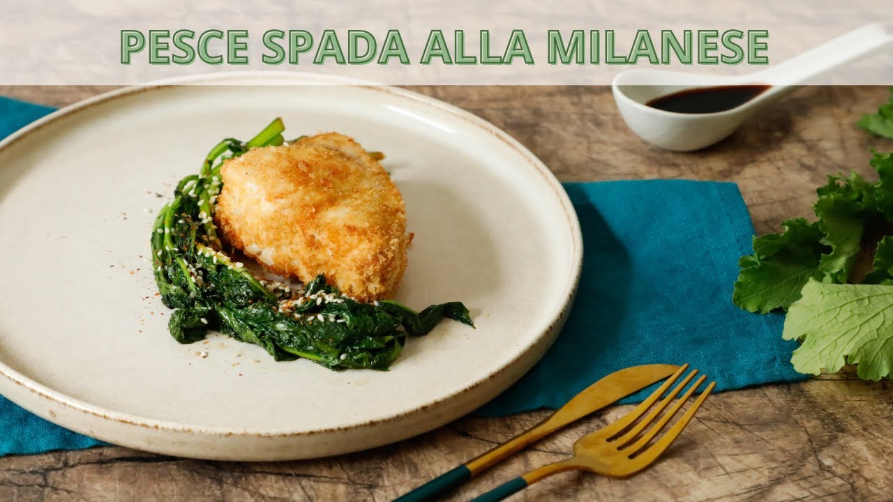 Pesce spada alla milanese con cime di rapa - Ricetta gourmet - Chef Deg ...