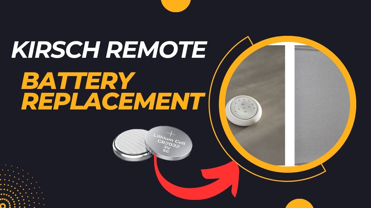Kirsch Remote Control Battery Replacement - YouTube