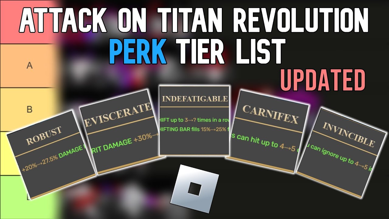 Attack On Titan Revolution Perk Tier List - YouTube