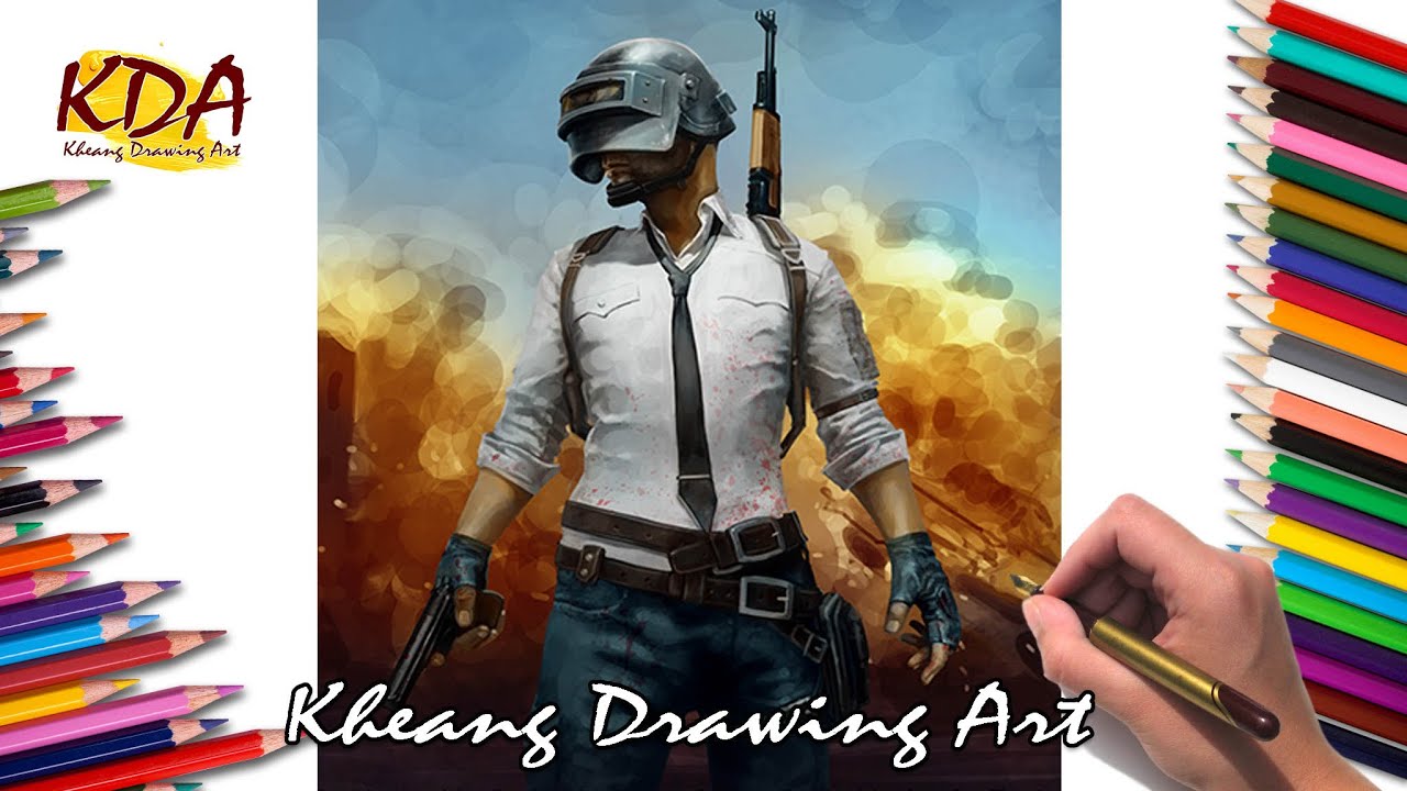 PUBG Mobile Drawing Wallpaper, Kheang Drawing Art - YouTube