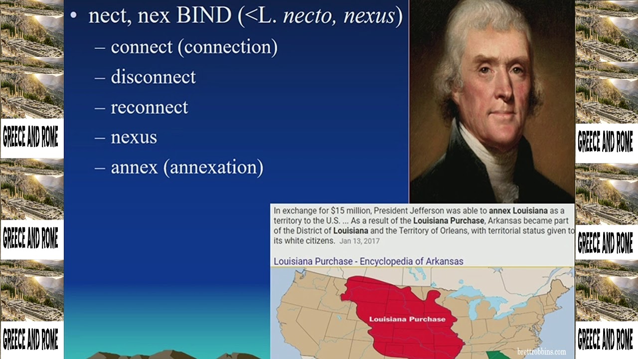Etymology 101 (Lesson 12: Roots: nect ["bind"], sume ["take"]) -- Brett ...