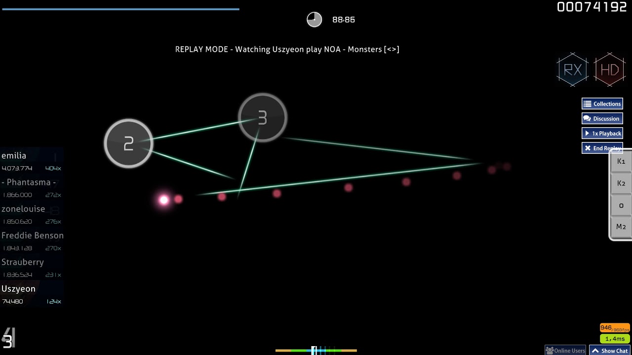Osu RX/HD 8* Training Aim Only - YouTube