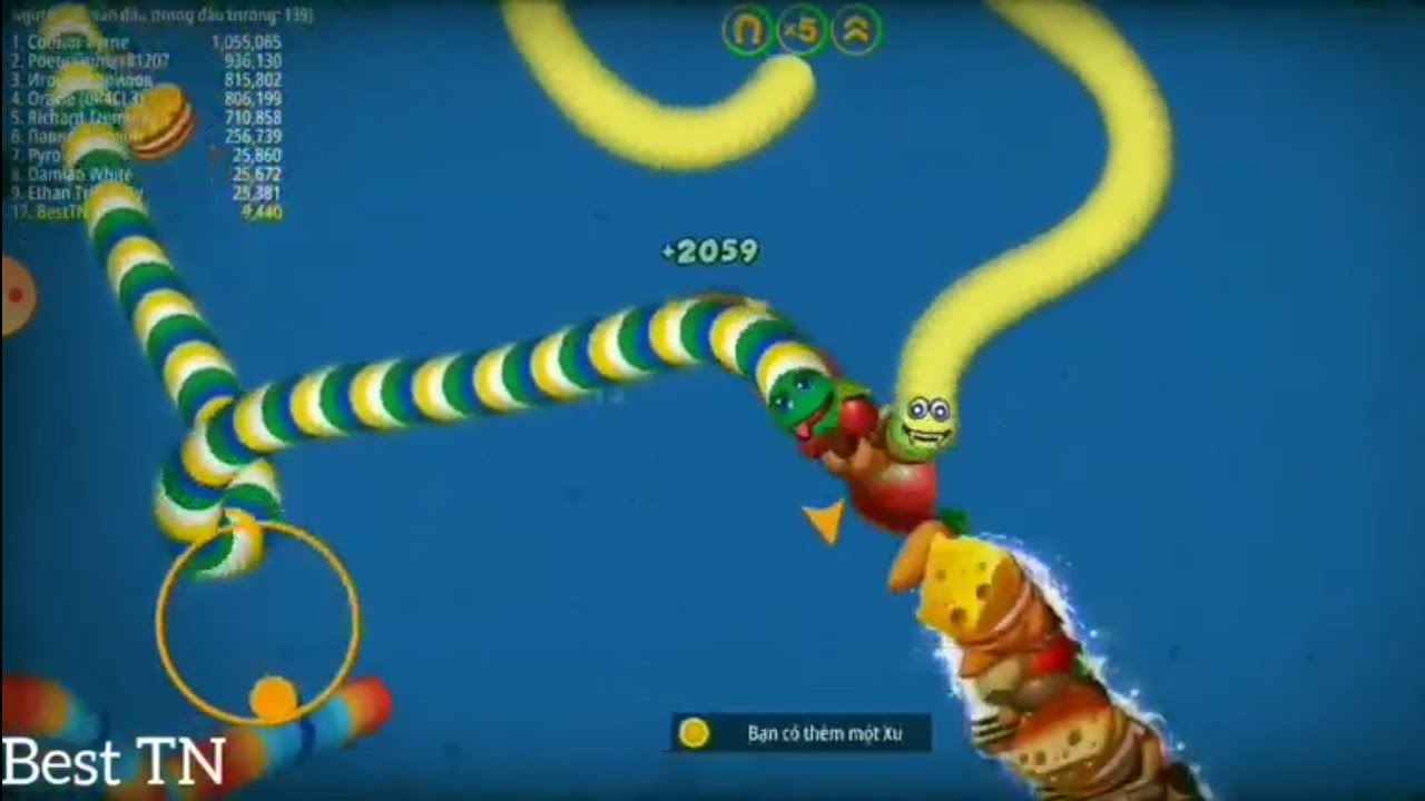 Trò chơi con rắn , trò chơi giun đất - Nhỏ nhưng có võ á nha ...