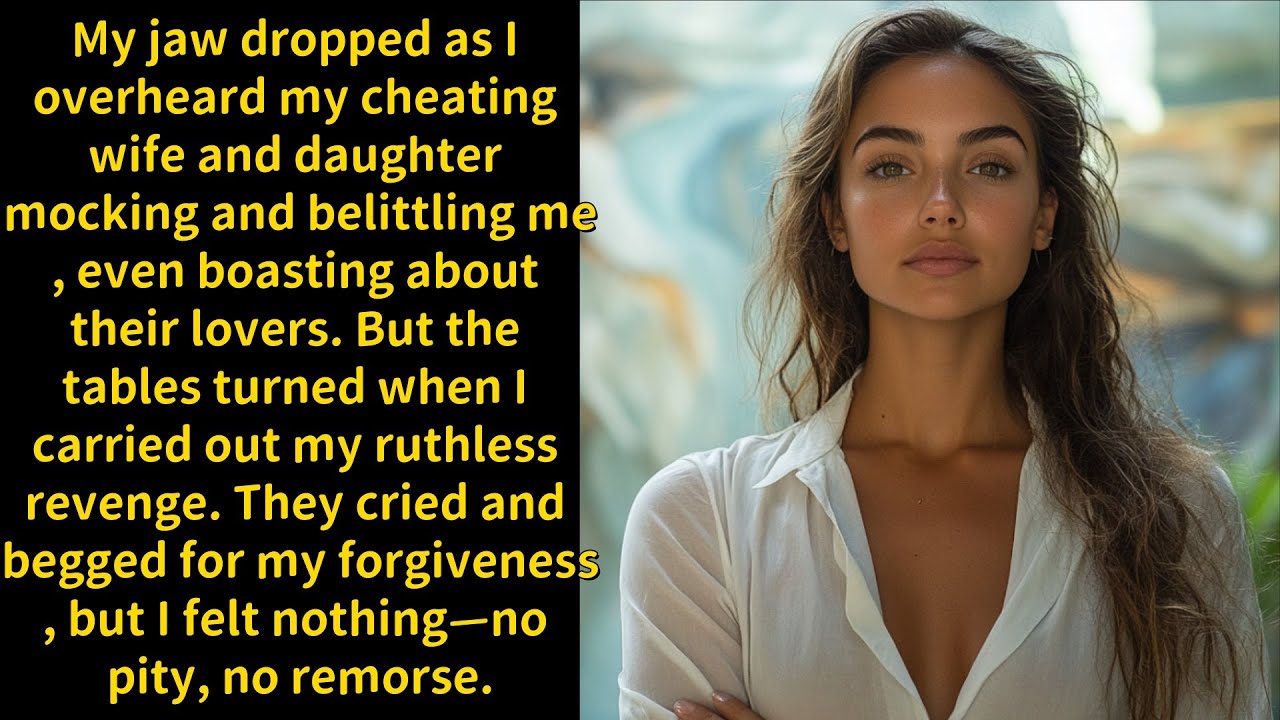 My jaw dropped as I overheard my cheating wife and daughter mocking and ...