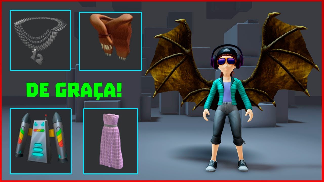 ITENS GRÁTIS: Como pegar skins de asa, Jurassic World, vestido e muito ...