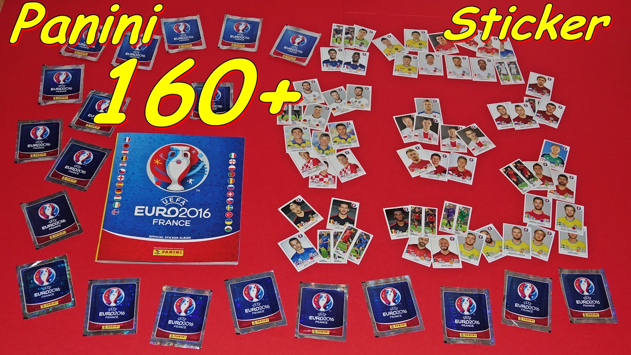 PANINI STICKER UEFA EURO 2016 new 160 Sticker unboxing in Panini Album ...