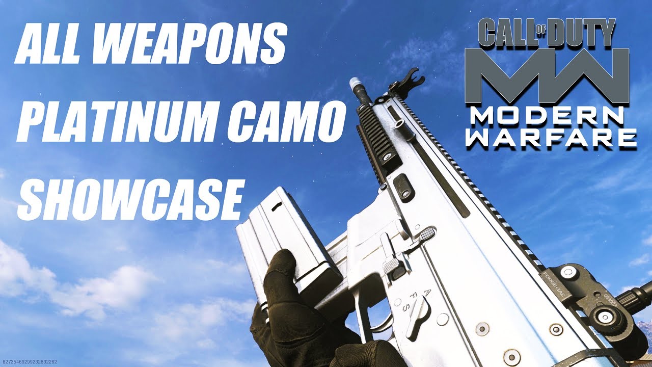 [ 4K ] Call of Duty Modern Warfare ALL WEAPONS PLATINUM CAMO - YouTube