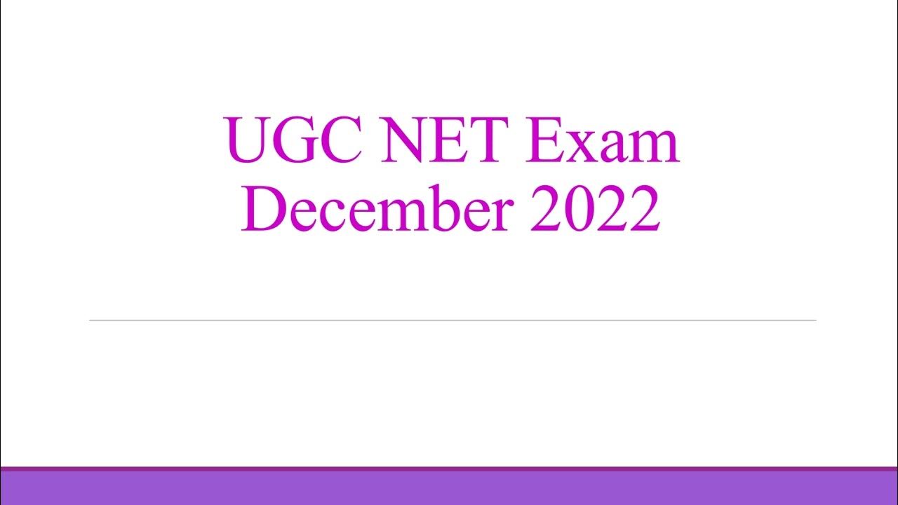 UGC NET Exam Results December 2022 - YouTube