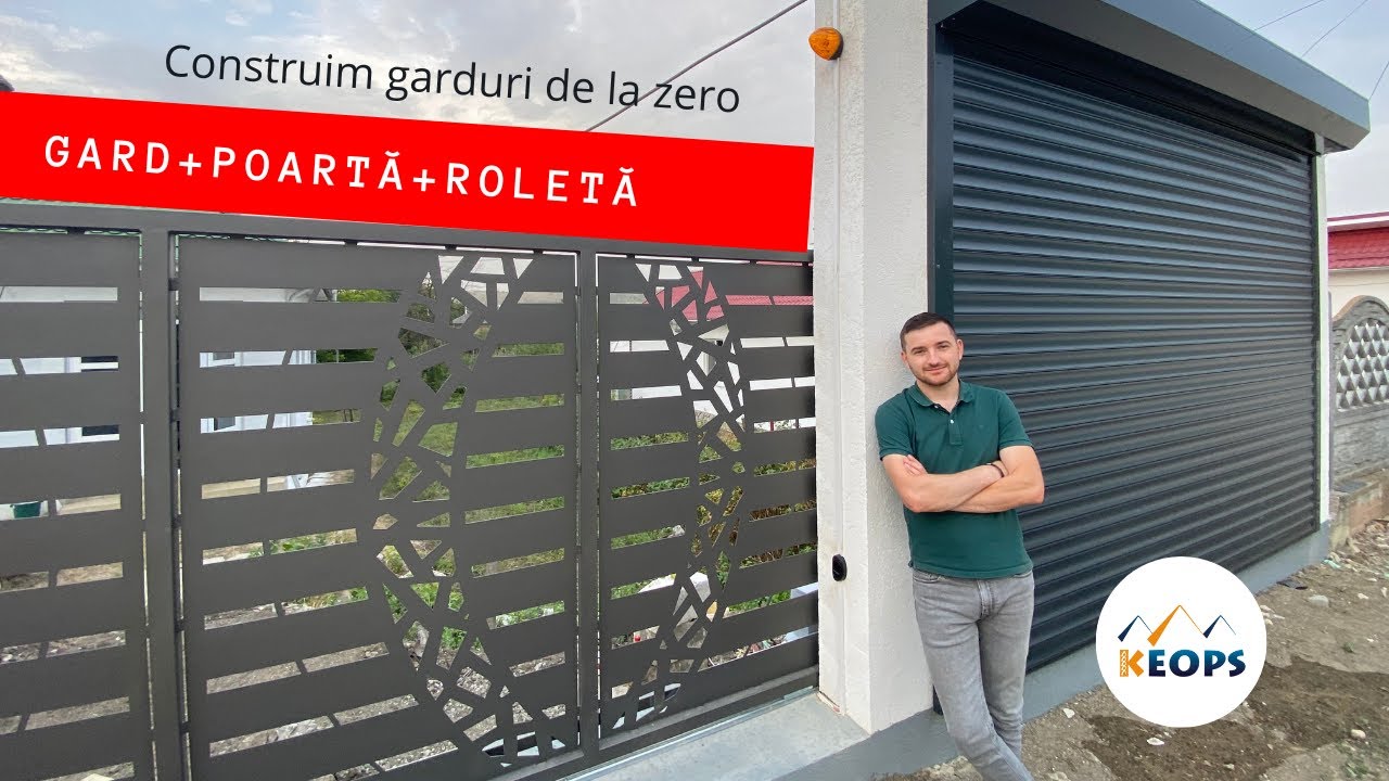 Gard de jaluzele, poarta de tabla decupată, roletă pentru garaj. - YouTube