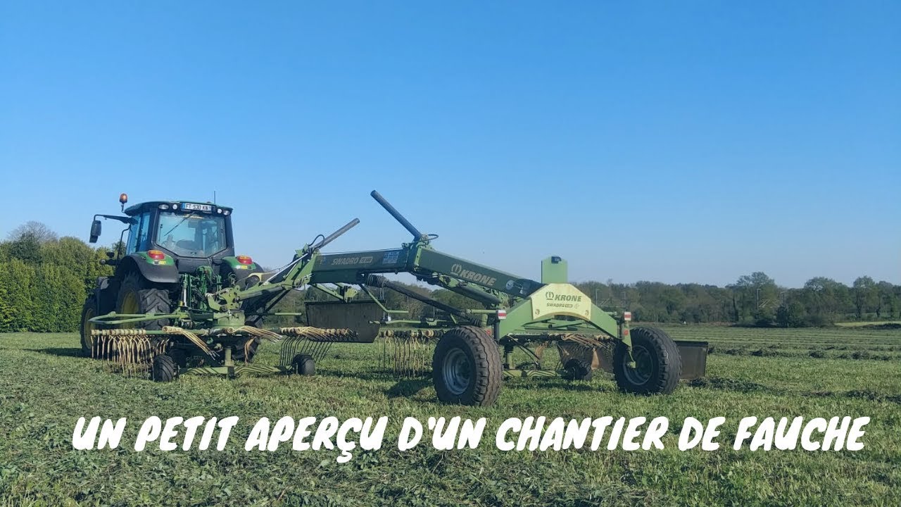 un petit aperçu d'un chantier de fauche. - YouTube