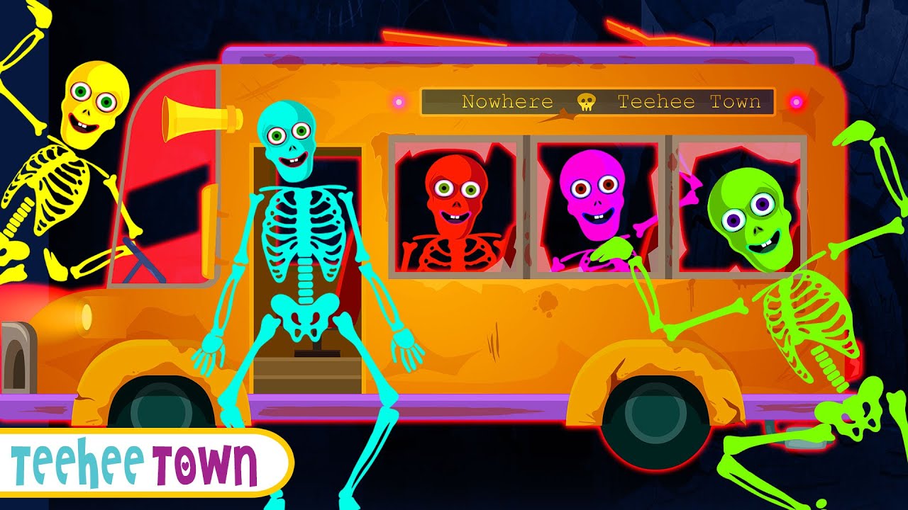Spooky Bus And Five Skeletons - Creepy Skeletons Songs By Teehee Town ...