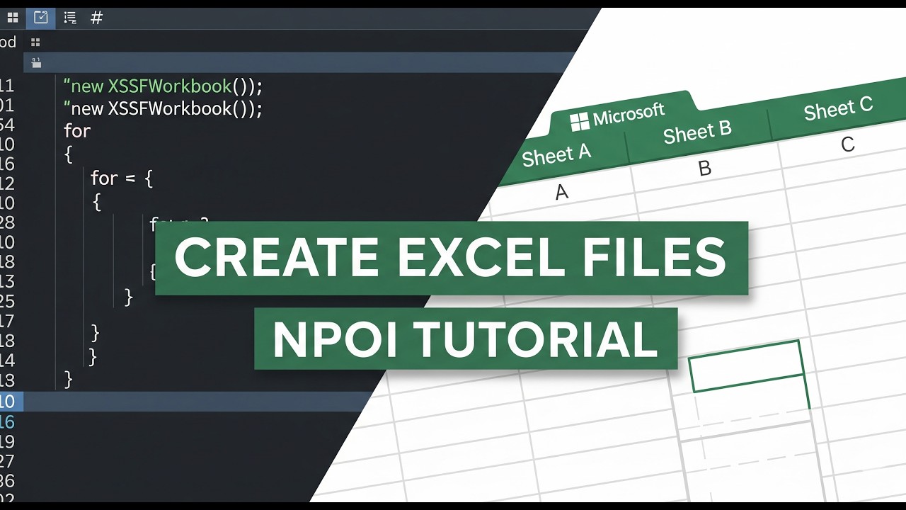 NPOI Tutorial 1 - How to create a simple Excel with NPOI - YouTube