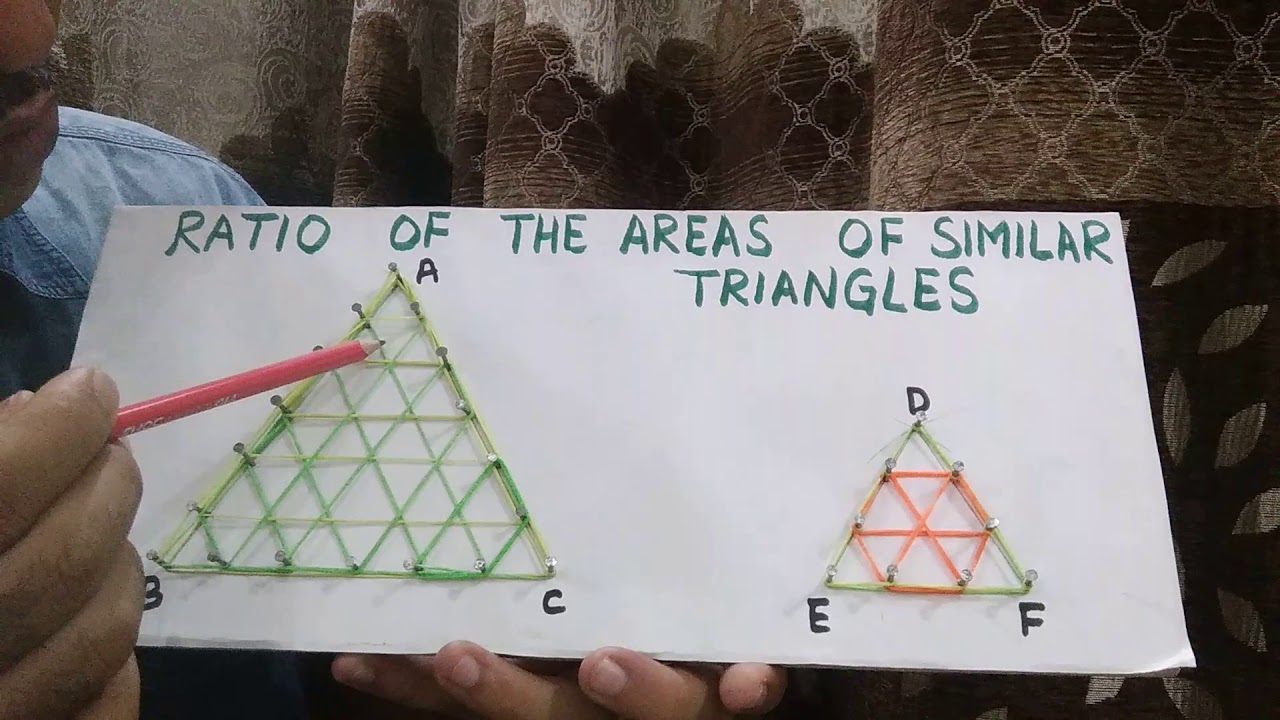 Activity - Theorem Ratio of Areas of Similar Triangles - YouTube