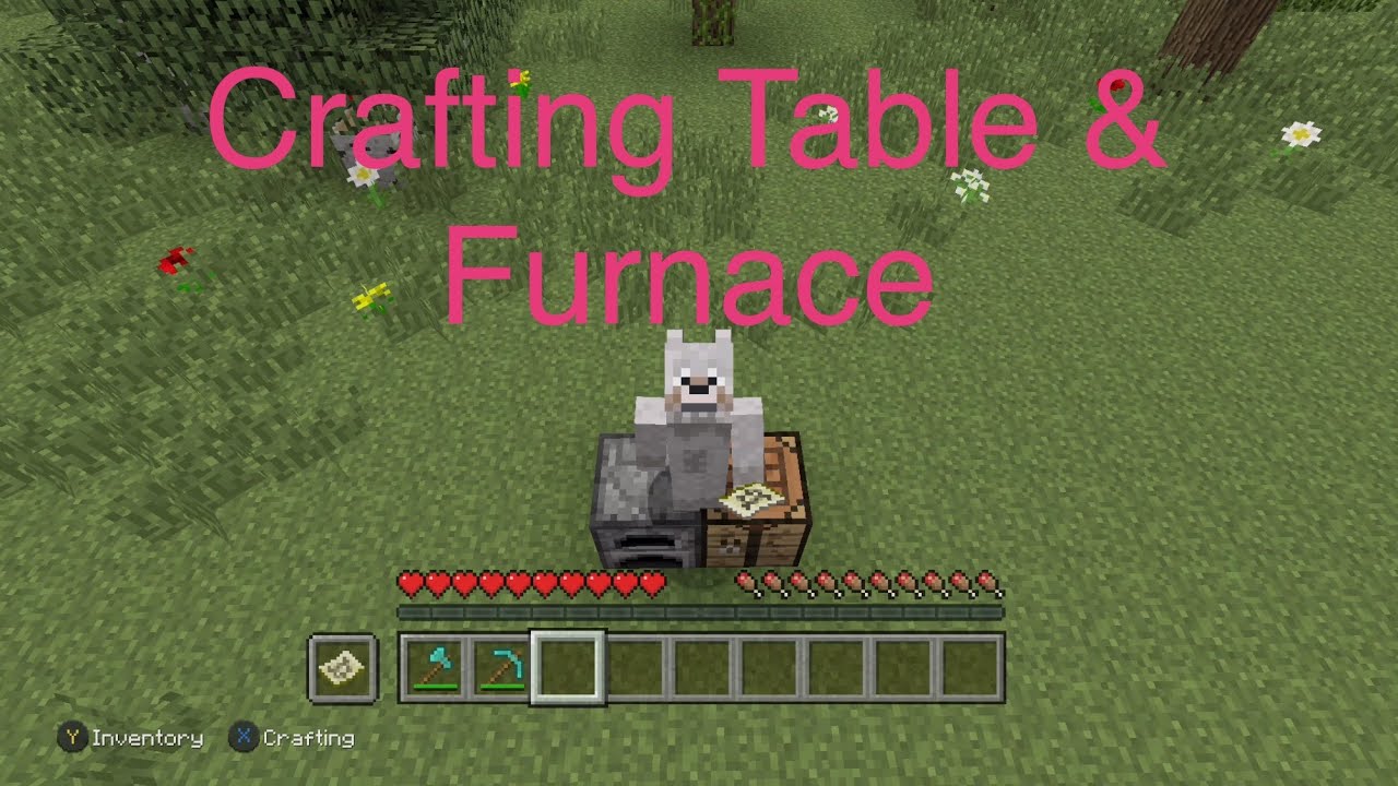 Minecraft | Crafting Table and Furnace Tutorial - Pixel the Mining Wolf ...