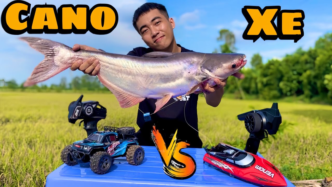 Câu Cá Đại Chiến Giữa Cano 700K Vs Xe Địa Hình 300K - YouTube