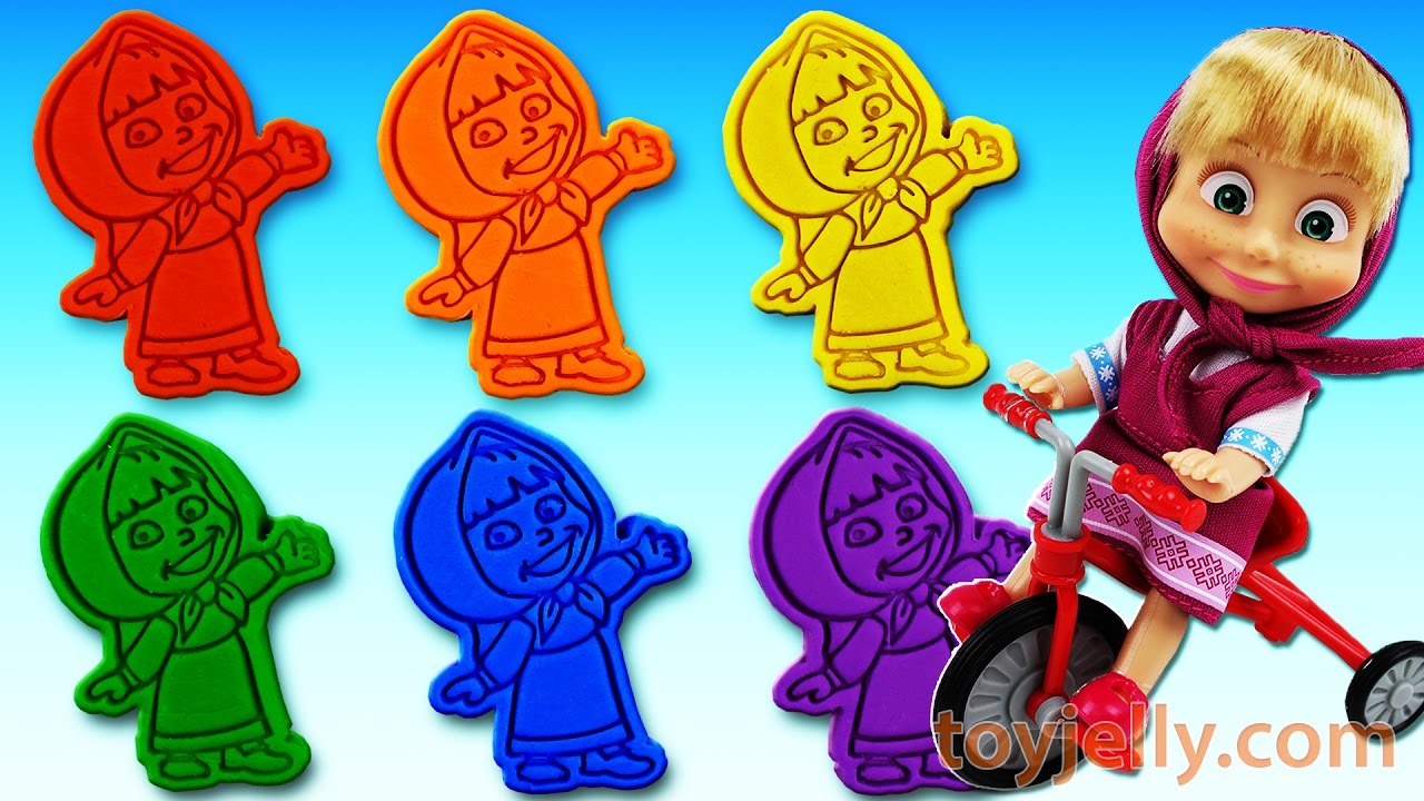 Marsha and the Bear Finger Family Color Song Nursery Rhymes Play Doh ...