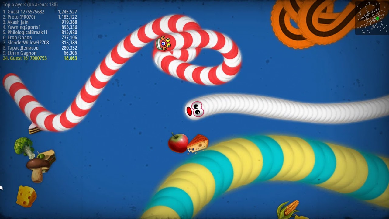 Wormate.io 1 World Biggest Worm Wrap In Wormateio Epic Gameplay #1 ...