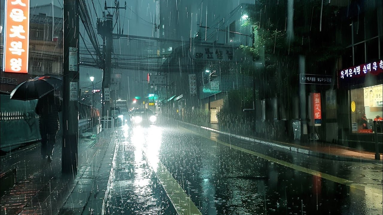 Seamless Heavy Rain Walk. Relaxing Sound for Sleep Study Meditation ...