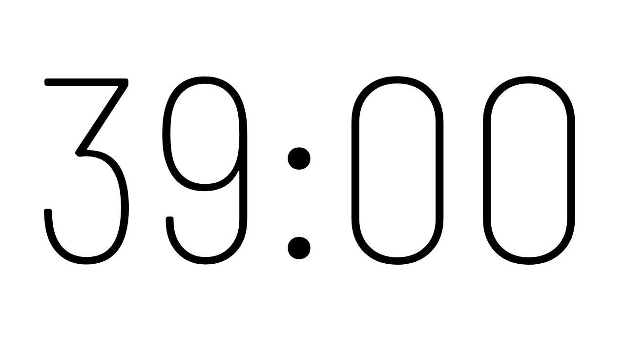 39 Minute Timer with Alarm - YouTube