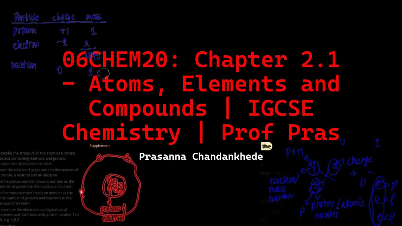 06CHEM20: Chapter 2.1 - Atoms, Elements and Compounds | IGCSE Chemistry ...