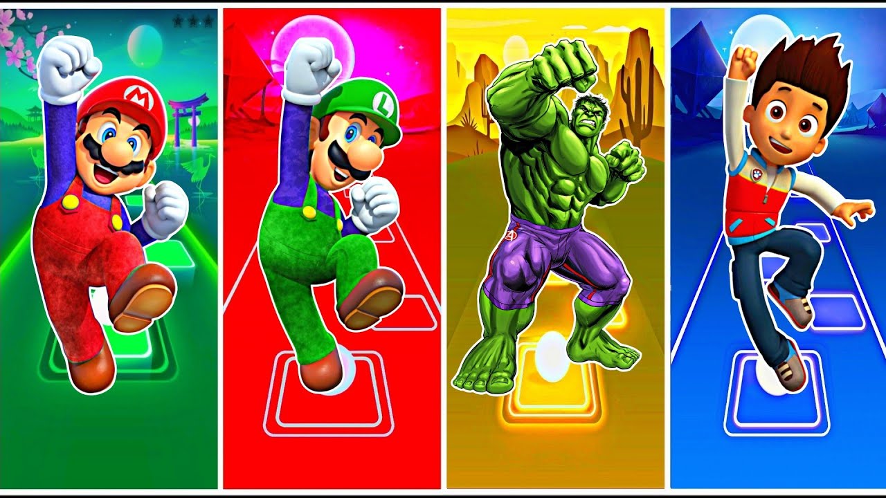 Super Mario 🆚 Luigi 🆚 Hulk 🆚 Paw Patrol 🆚 Who Will Win? - YouTube