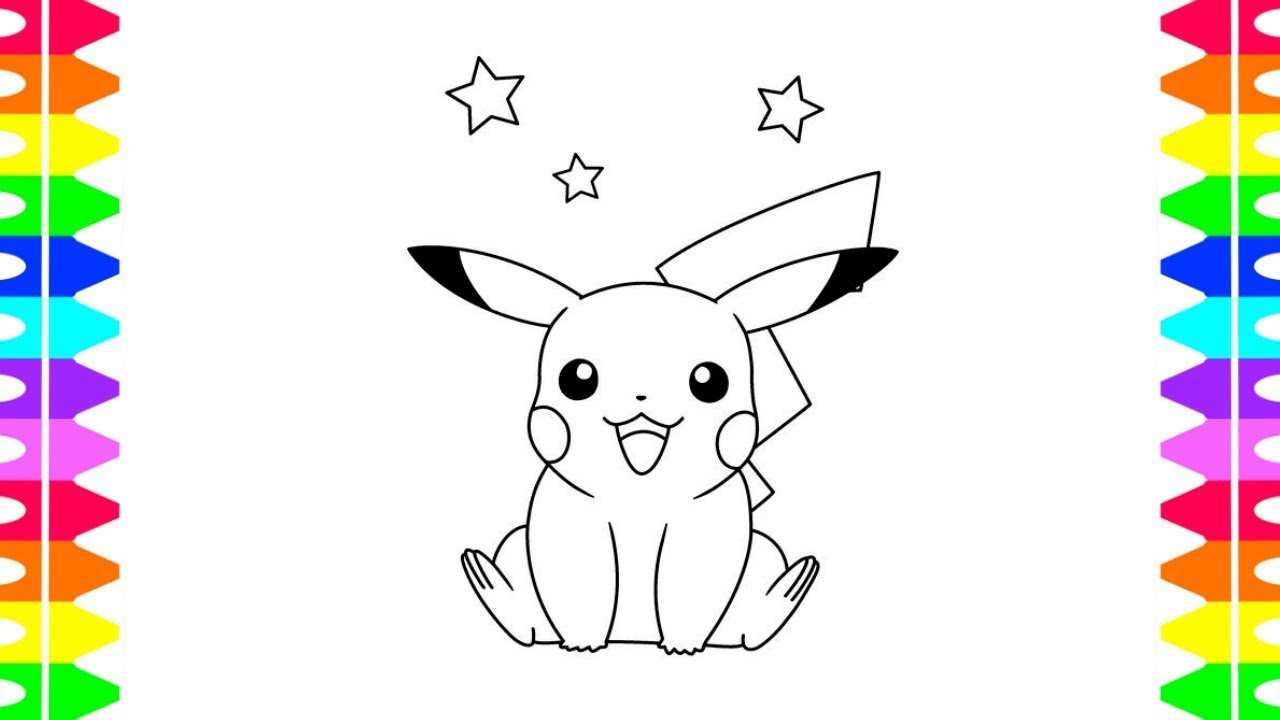 How to Draw Pokemon Pikachu l Drawing Video Pokemon Pikachu Toddler for ...