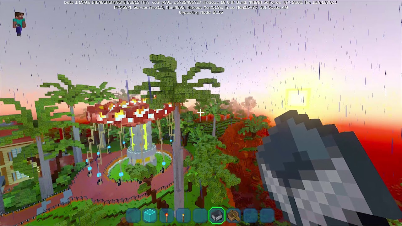 Minecraft Imagination Island RTXon Prueba de noche - YouTube