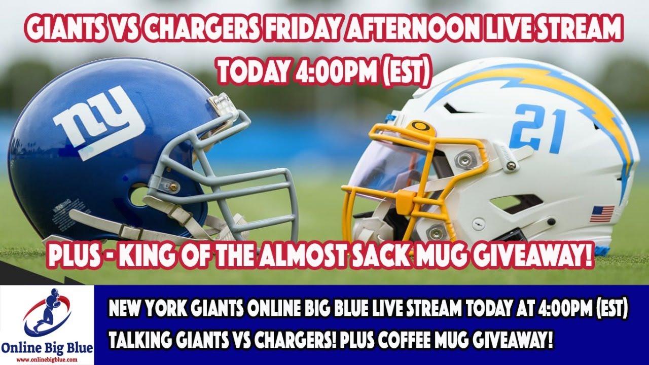 New York Giants Online Big BLUE LIVE STREAM TODAY at 4:00PM (EST ...