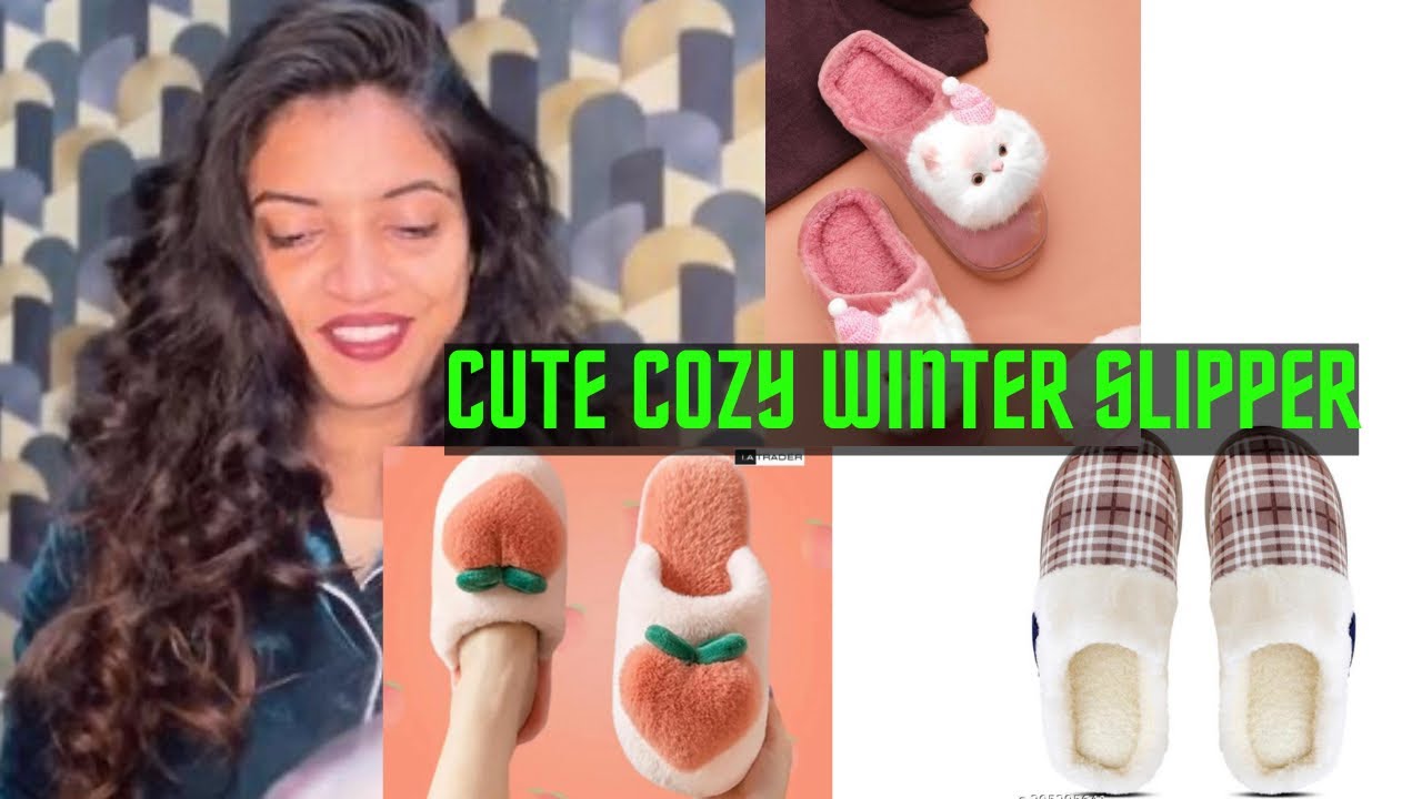 CUTE COZY CHEAP WINTER SLIPPERS FROM MEESHO 2023 - YouTube