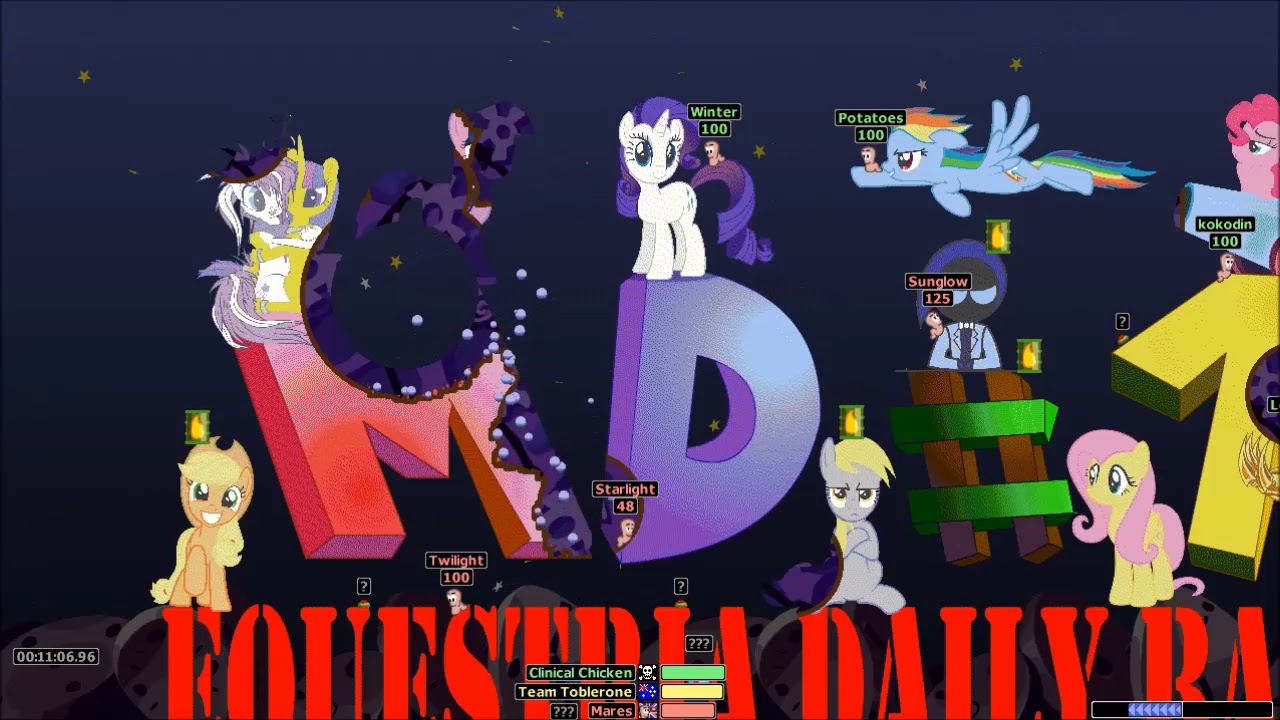 Worms Armageddon pony mode - YouTube