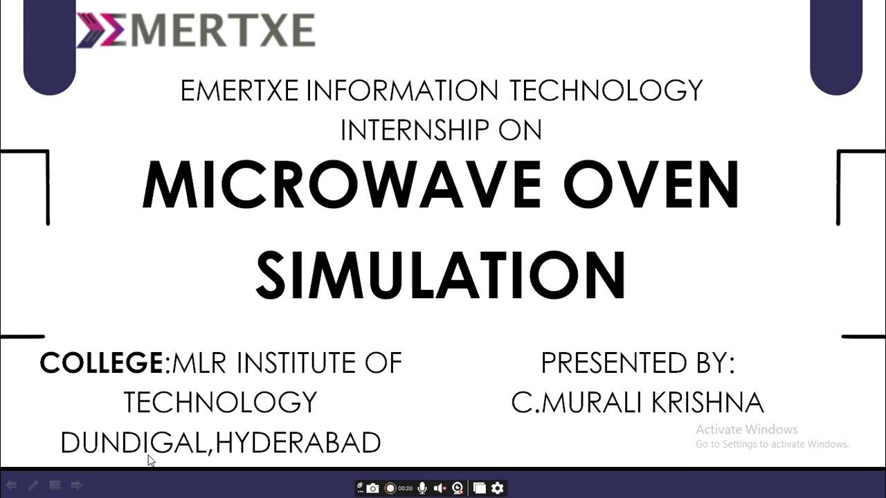 Microwave Oven Simulation using PIC Microcontroller | EMERTXE Technology | Internship - YouTube