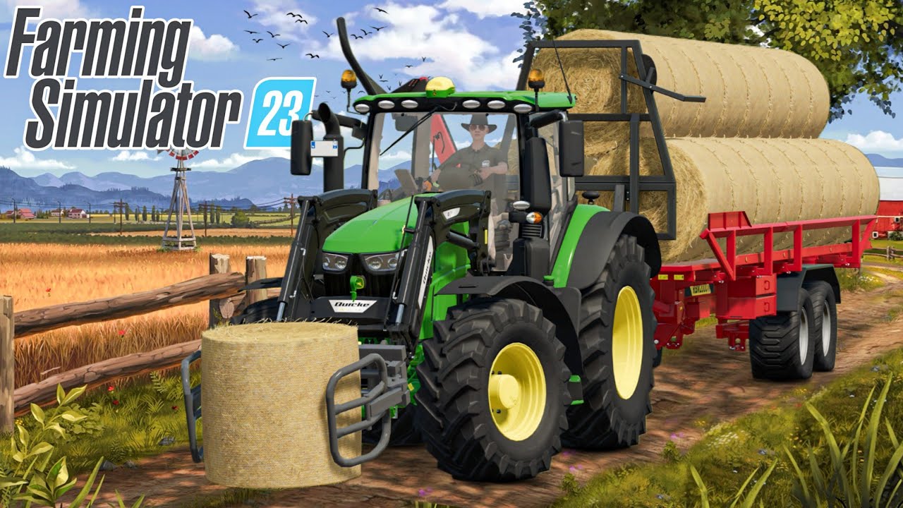 Straw Bales Making With John Deere In Fs23 | Fs23 Full Gameplay ...