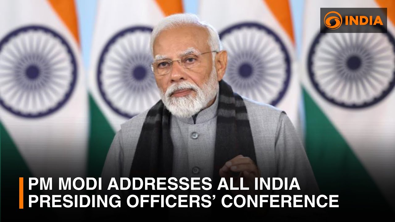 PM Modi addresses All India Presiding Officers’ Conference || DD India ...