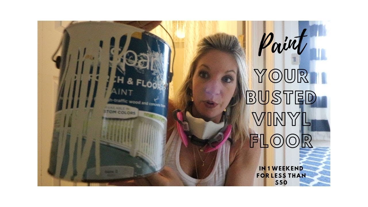 How to paint your ugly vinyl flooring | DecorSauce - YouTube