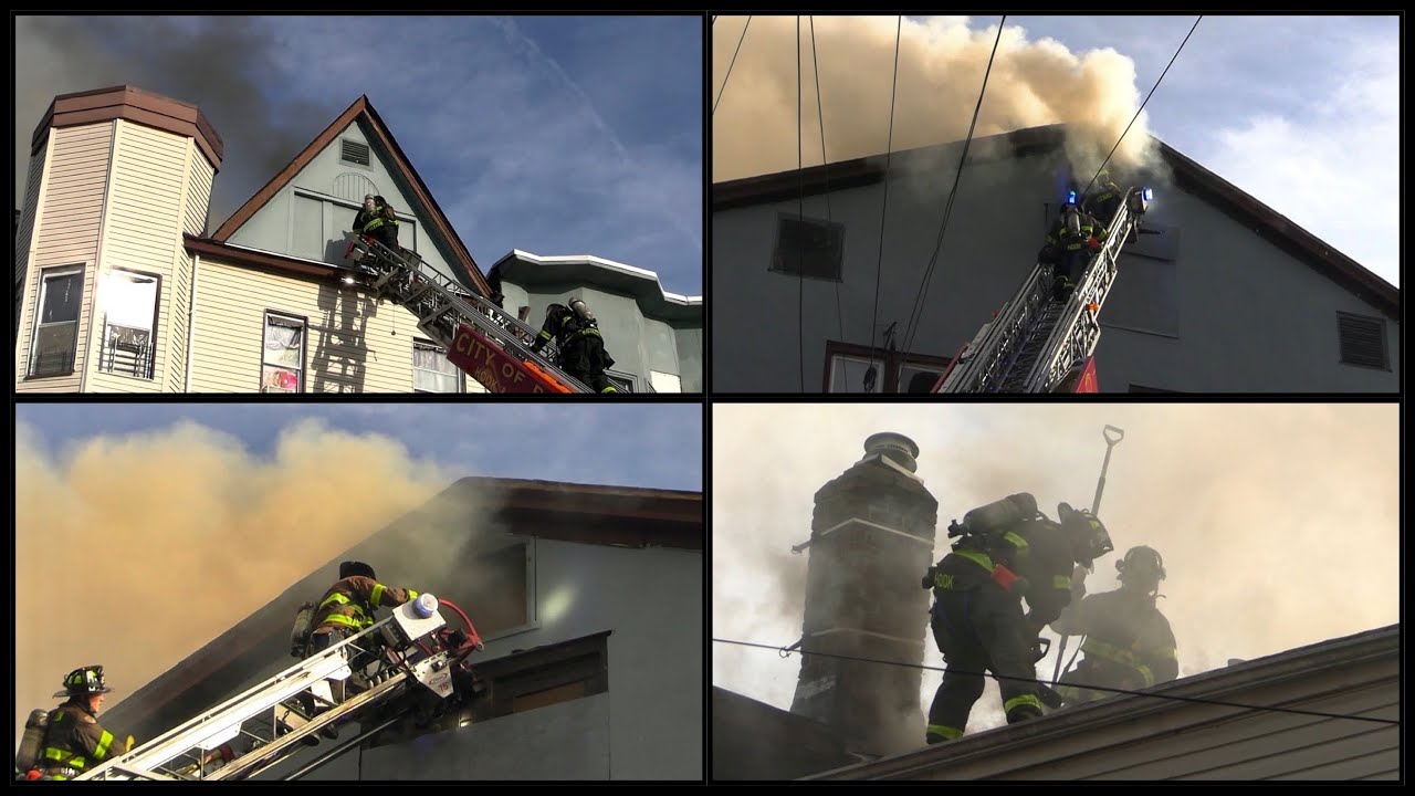 Passaic NJ Fire Dept operates at 3rd Alarm Fire 156 Passaic St 12/29 ...