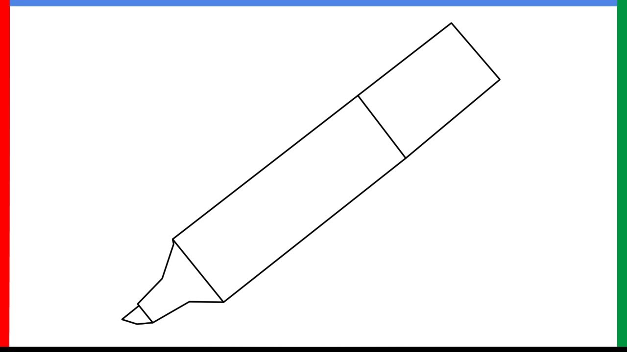 How to draw a Highlighter step by step for beginners - YouTube