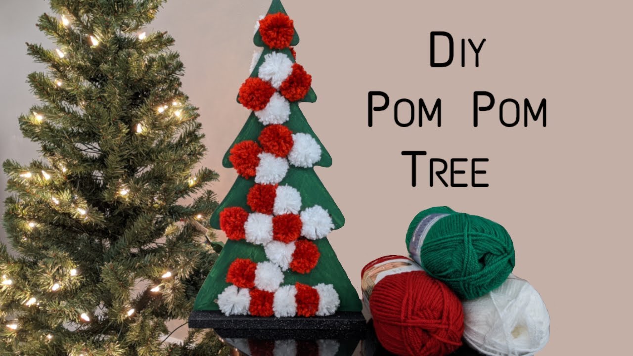 DIY Pom Pom Tree Tutorial | Knitting House Square - YouTube