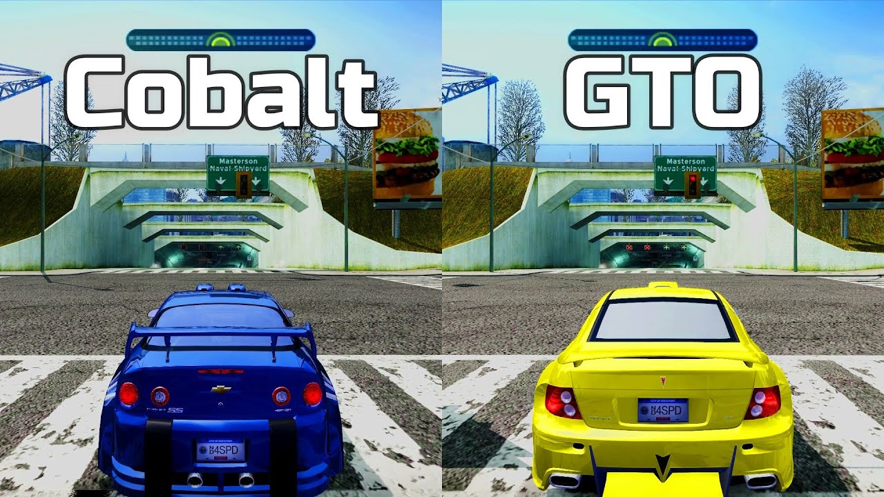NFS Most Wanted: Chevrolet Cobalt SS vs Pontiac GTO - Drag Race - YouTube
