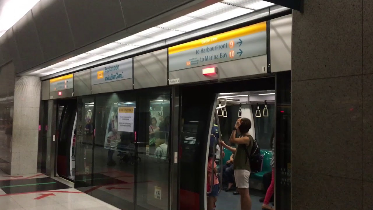 SMRT Trains CCL Alstom Metropolis C830 [824] departing Esplanade ( ️ ...