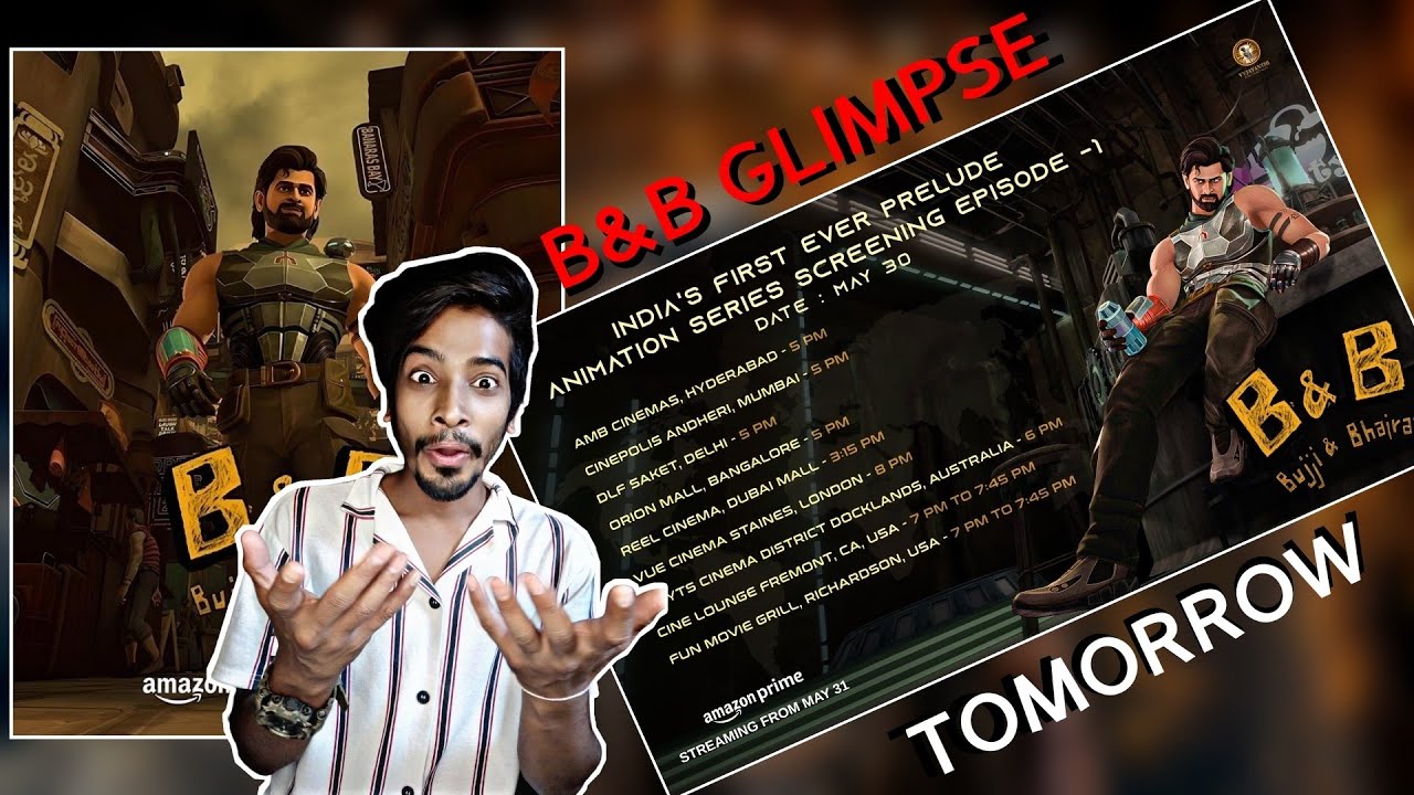 Bujji And Bhairava Official Glimpse Tomorrow - Animated Prelude ...