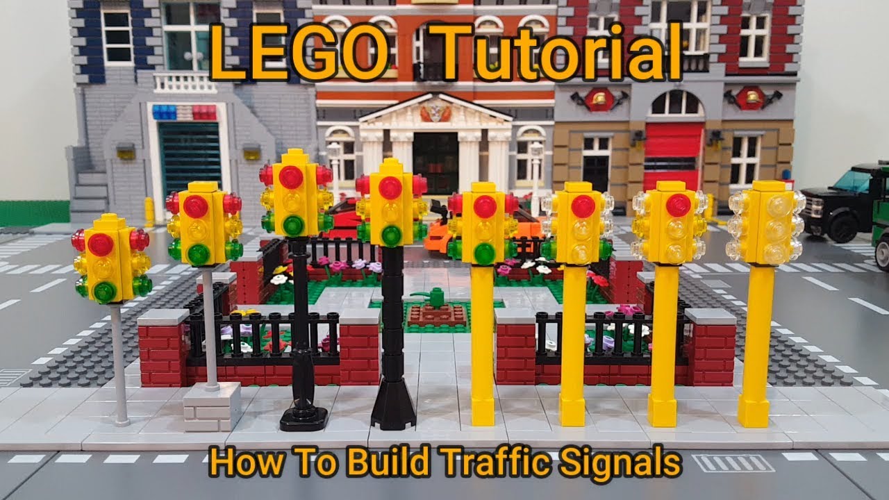 LEGO Tutorial - How To Build City Traffic Signals - YouTube