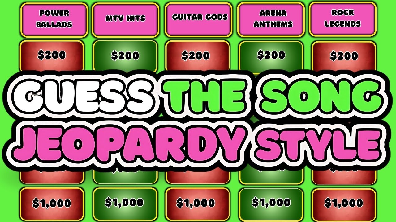 Guess the Song Jeopardy Style | 80s Rock Legends | Music Quiz #3rdNov ...