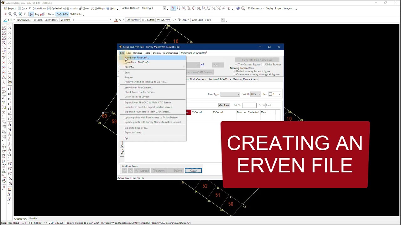 Creating an Erven File - YouTube