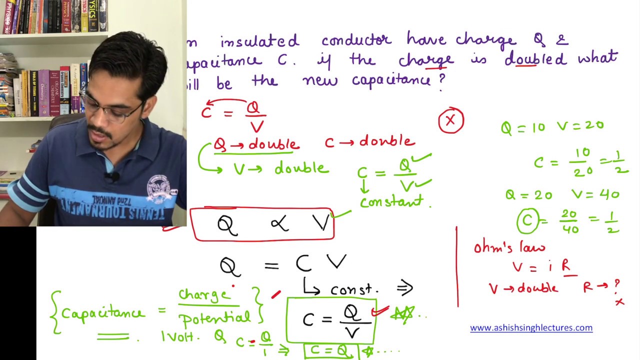 capacitance & principle of capacitor by ashish singh - YouTube