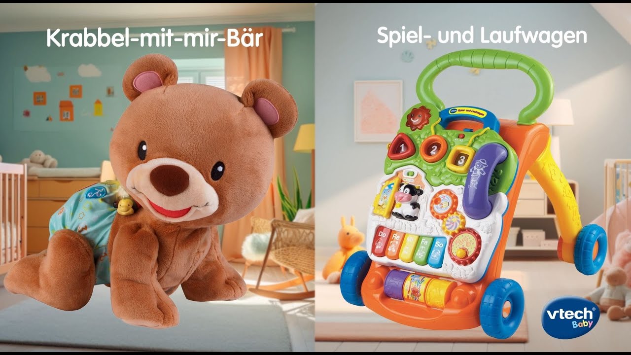 Spiel- und Laufwagen & Krabbel-mit-mir-Bär - TV-Spot von VTech - YouTube