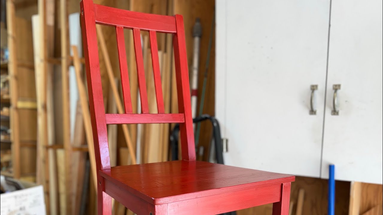 Red Chair Restoration Part 1 | How to Clean & Prep Wood Furniture for ...