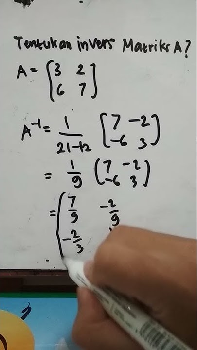 Cara Invers Matriks dengan Benar - YouTube