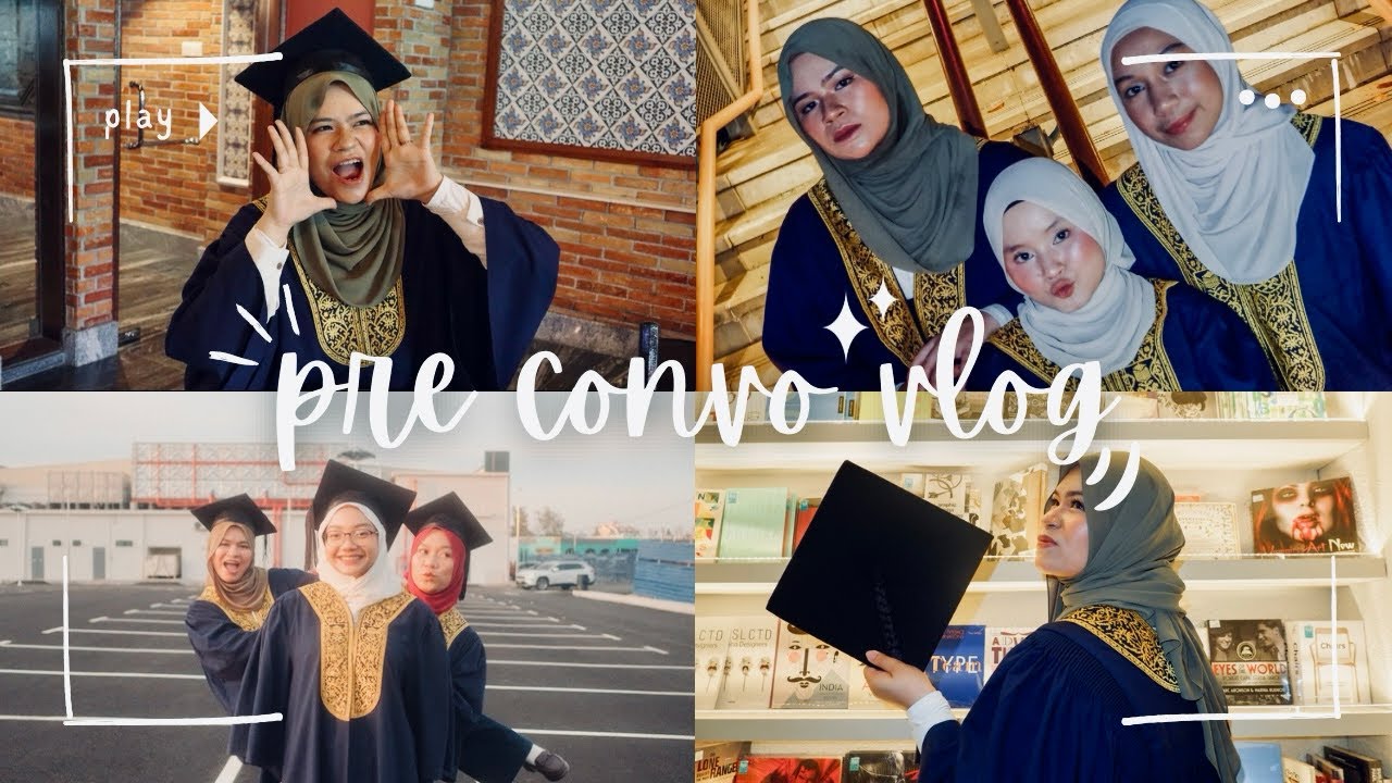 CONVO VLOG | pick up jubah convo, photoshoot pre-convo & yapping ...